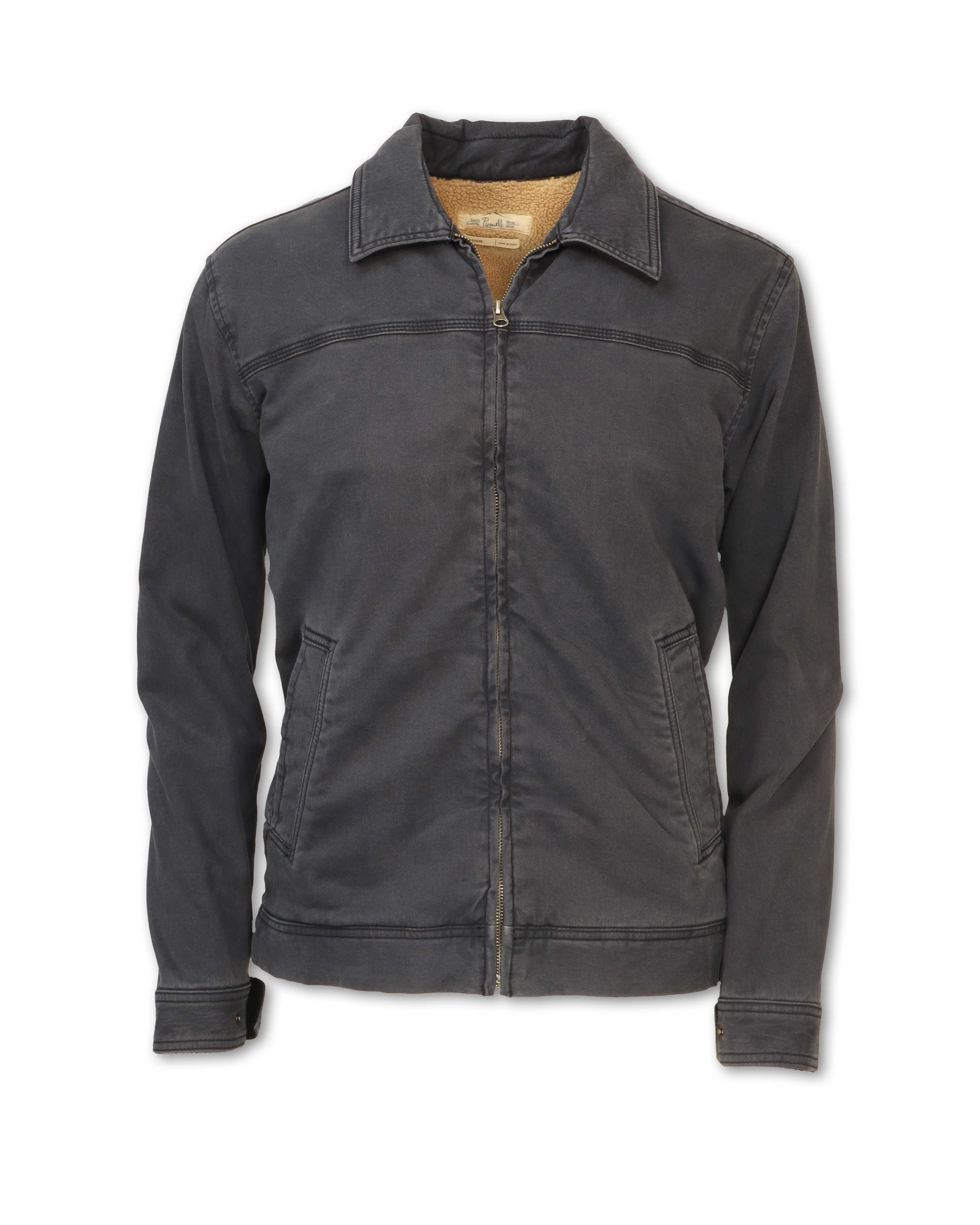 Men's Stretch Canvas Sherpa-Lined Gasoline Jacket – Purnell
